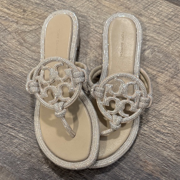 Tory Burch | Shoes | Tory Burch Crystal Embellished Sandals | Poshmark
